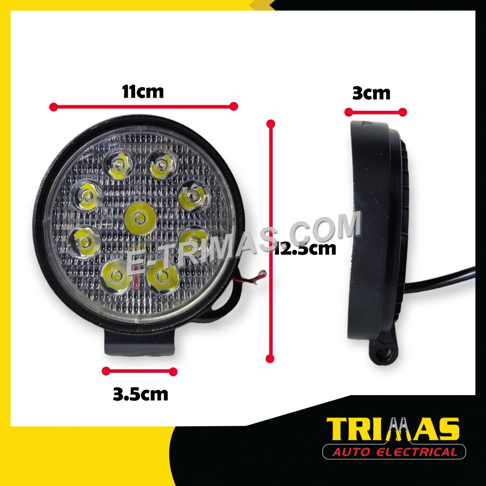 TRIMAS 4" LED 12V 24V Round Working Lamp Off Road Sport Light Spotlight ...