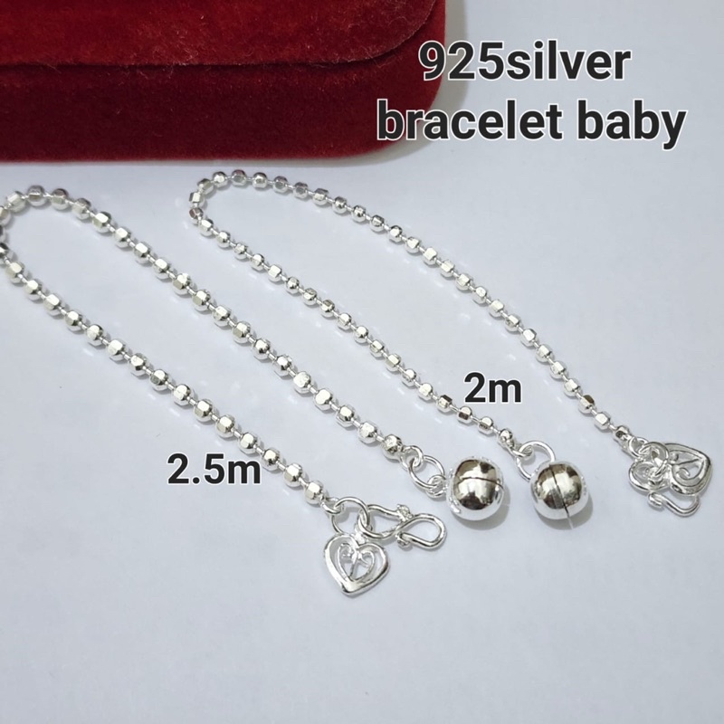 (8 cut kids)Original 925silver bracelet for baby (rantai tangan untuk bayi) | Shopee Malaysia