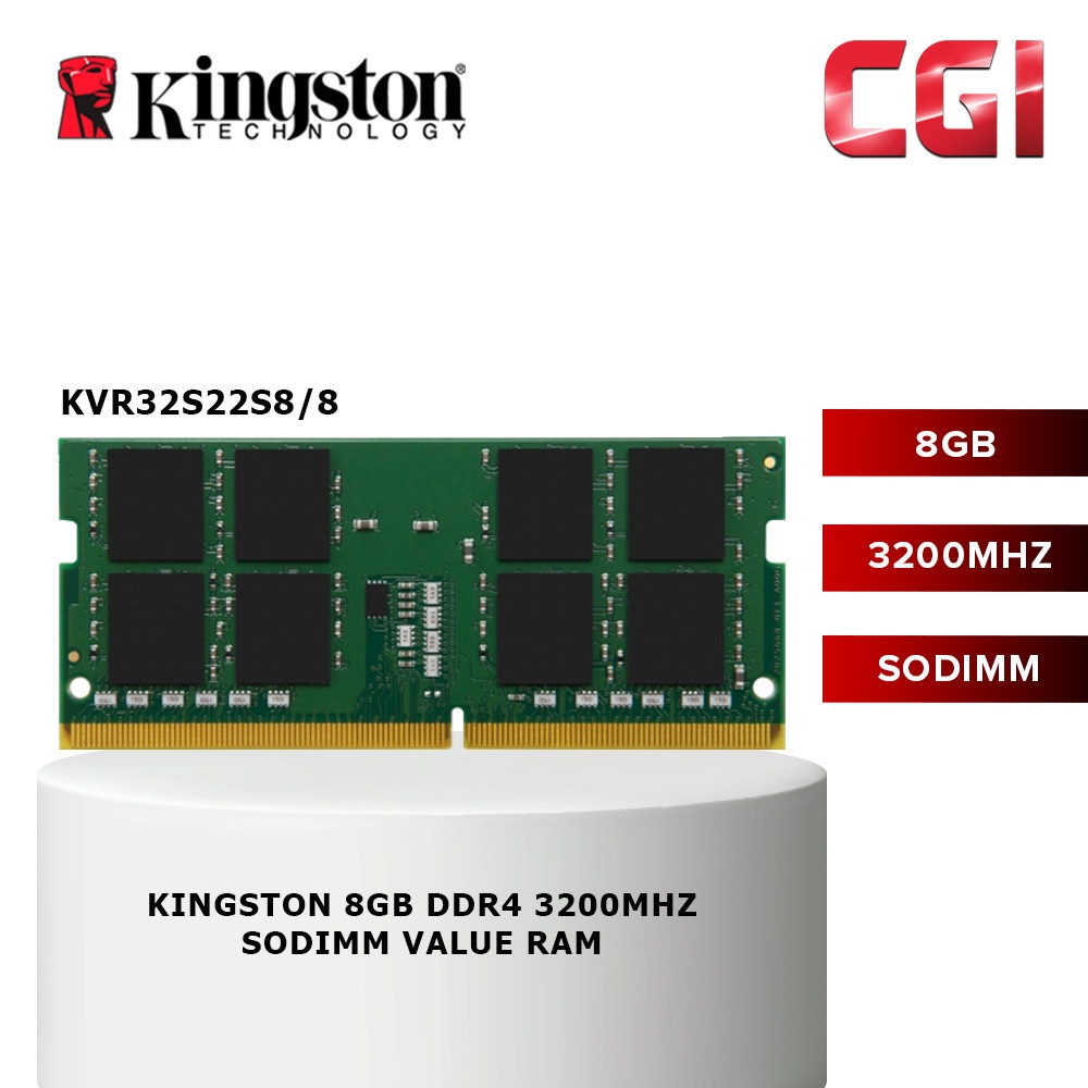 Kingston 8GB DDR4 3200Mhz Sodimm Value Ram - KVR32S22S8/8 | Shopee Malaysia