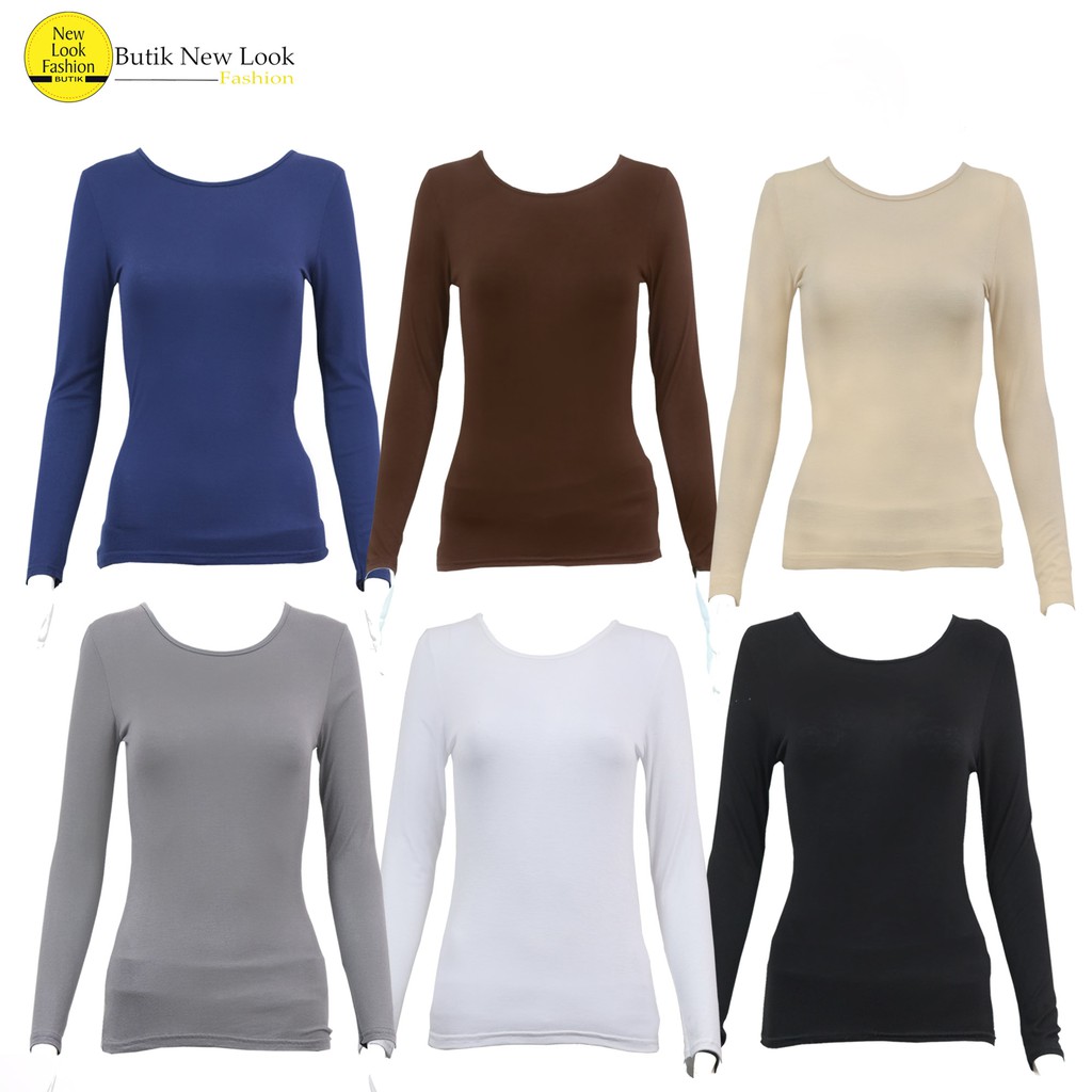 Inner Muslimah Lengan Panjang New Look Fashion | Shopee Malaysia