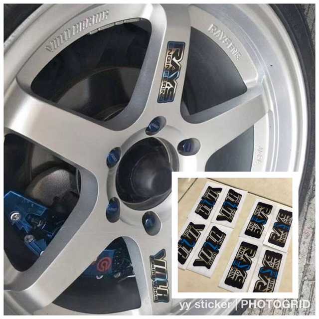 Sticker rays volk Sport rim volk rays titanium rays Stiker Titanium ...