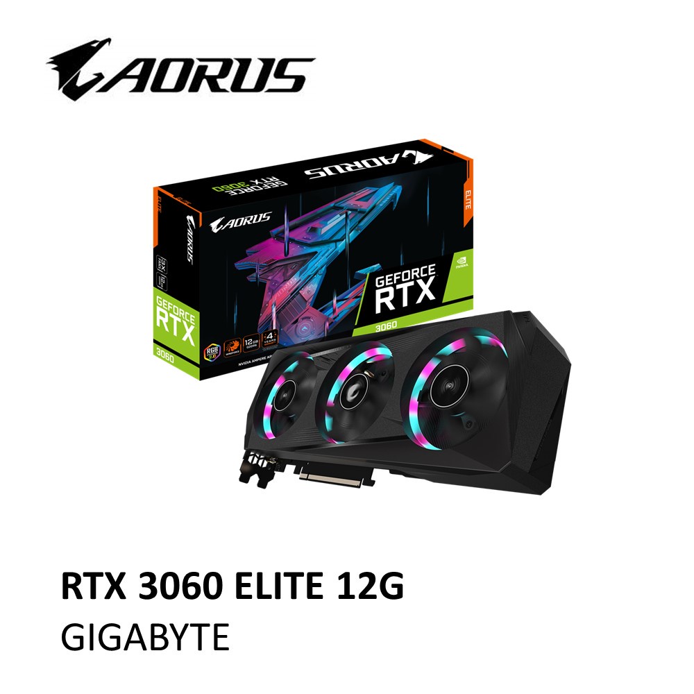 GIGABYTE AORUS GeForce RTX 3060 ELITE 12G GRAPHIC CARD (LHR) | Shopee ...