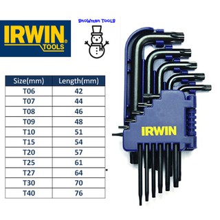 IRWIN 9097006 11PCS TORX KEY HOLSTER HEX KEYS SET T06-T40 T10758 ...