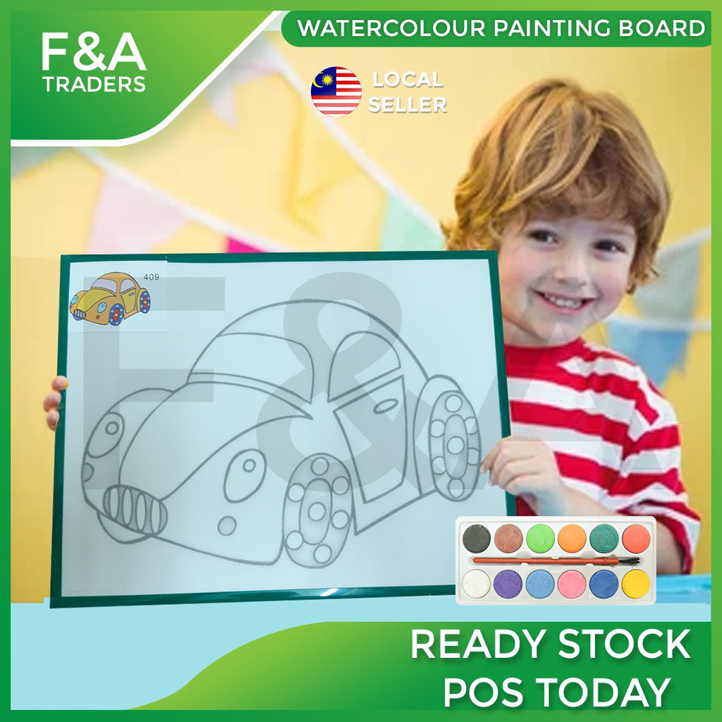 Children colouring Board/ watercolour painting graffiti/Papan mewarna ...