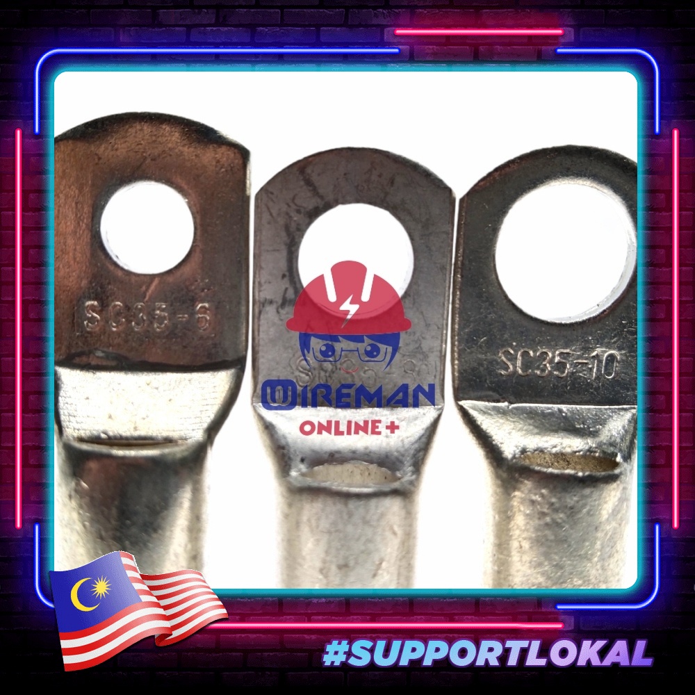 1pc 60A Cable Lug SC Series Tinned Copper Cable Lug Wire Connector ...