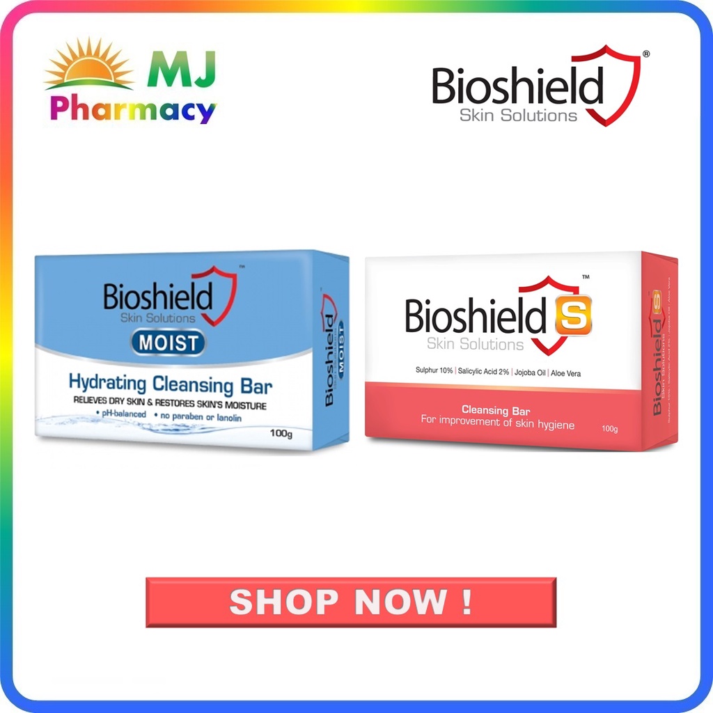 BIOSHIELD MOIST HYDRATING / BIOSHIELD S CLEANSING BAR SOAP 100G | Shopee Malaysia