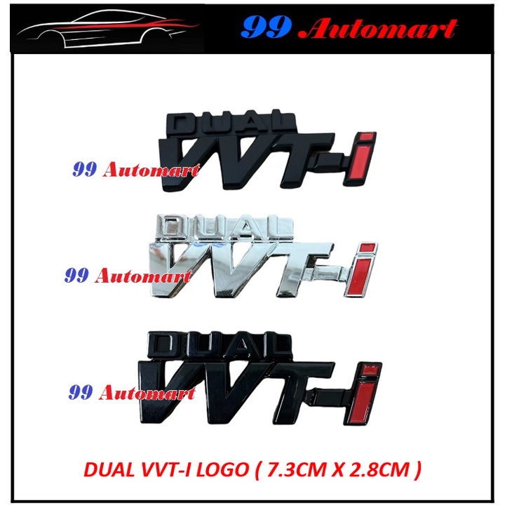 Car 3D DUAL VVT-i VVTI Logo Decal Sticker For PERODUA TOYOTA Car Body ...
