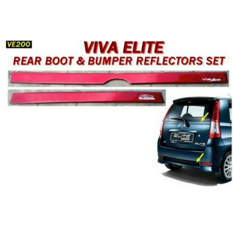 VIVA ELITE sporty rear boot & bumper reflectors set (2pcs) | Shopee ...