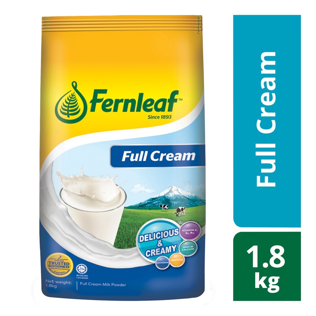 Fernleaf Full Cream Milk Powder 1.8kg 900g 550g | Shopee Malaysia