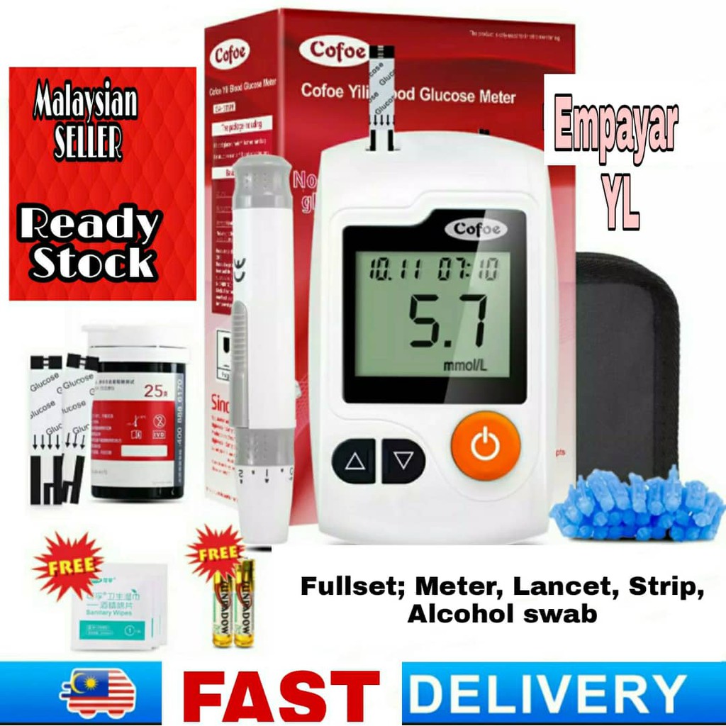 Glucometer Check Gula Test Gula Glucose monitor | Shopee Malaysia