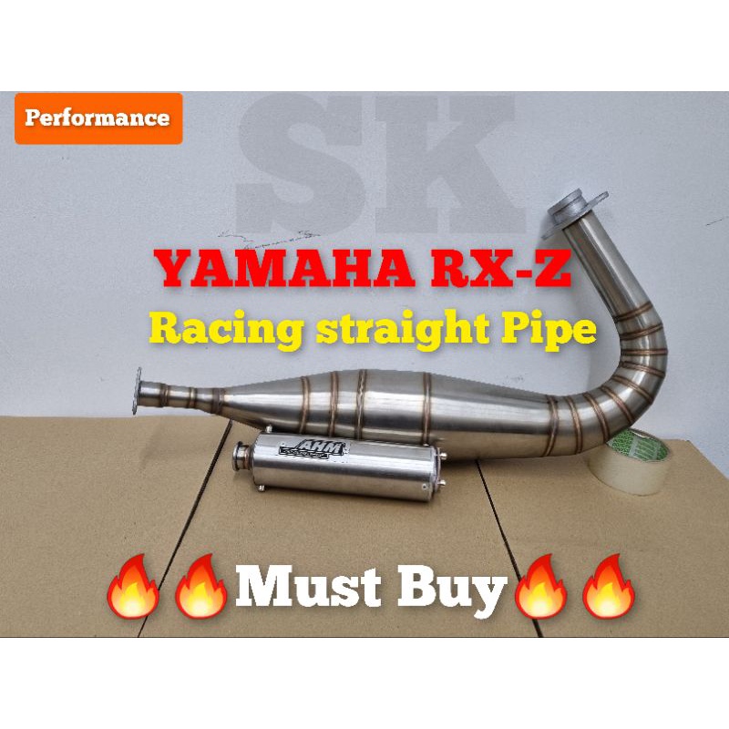 YAMAHA RX-Z EXHAUST PIPE STRAIGHT RACING EXZOS CHAMPER PIPE | Shopee ...