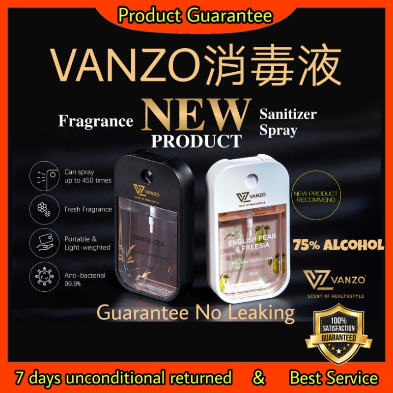 🧧𝗖𝗡𝗬 𝗣𝗿𝗼𝗺𝗼🧧 Vanzo Sanitizer White Tea and English Pear Freesia 口袋消毒液 白茶 ...