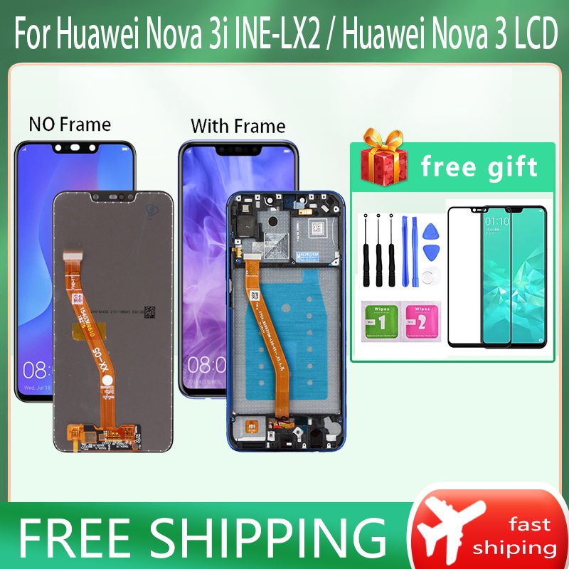 Original For Huawei Nova 3i INE-LX2 INE-L21 Huawei Nova 3 PAR-AL00 LCD With Frame Display Touch ...
