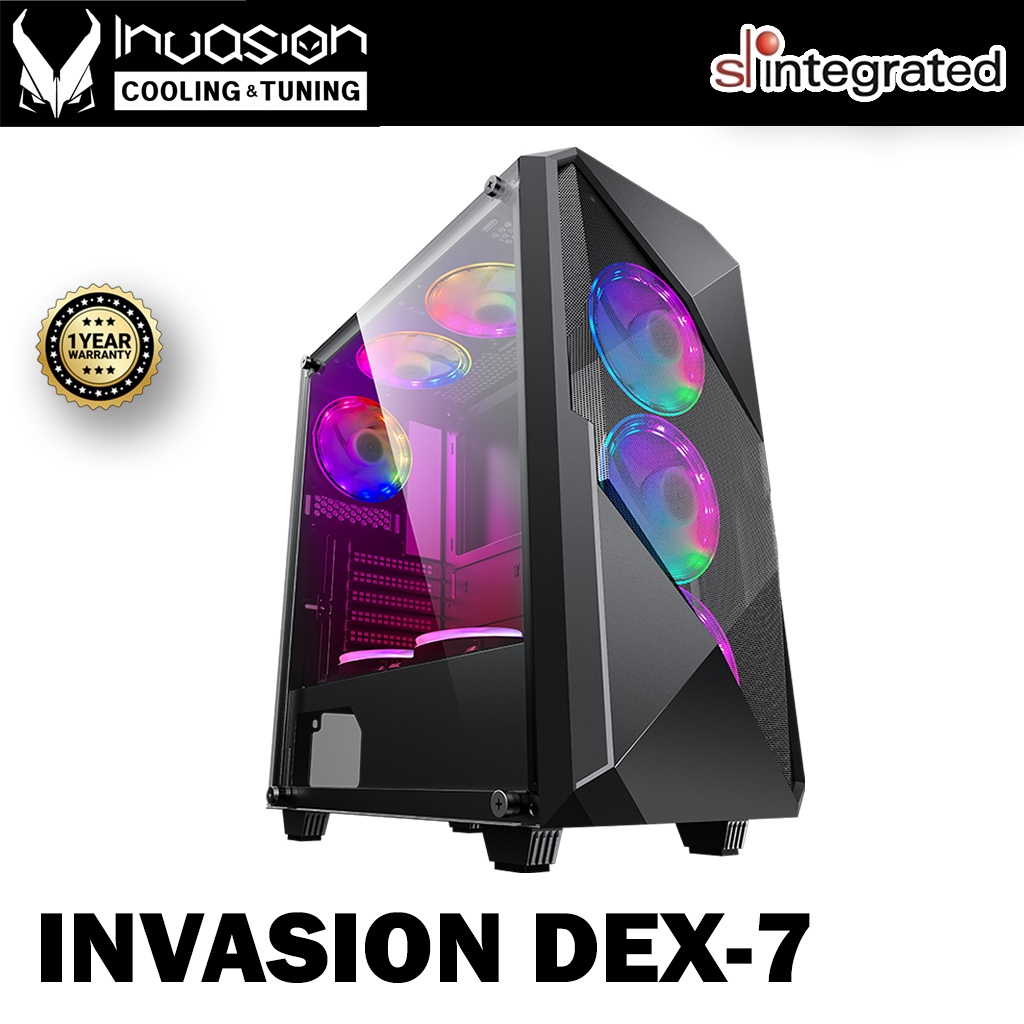 INVASION DEX-7 COMPACT ATX RGB GAMING CASING | Shopee Malaysia