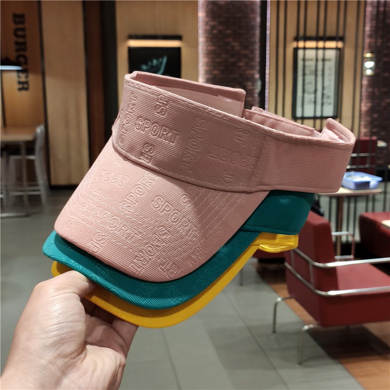 Ready Stock!!! Adult Empty top hat Summer Sun 3D printing Sports Visor ...