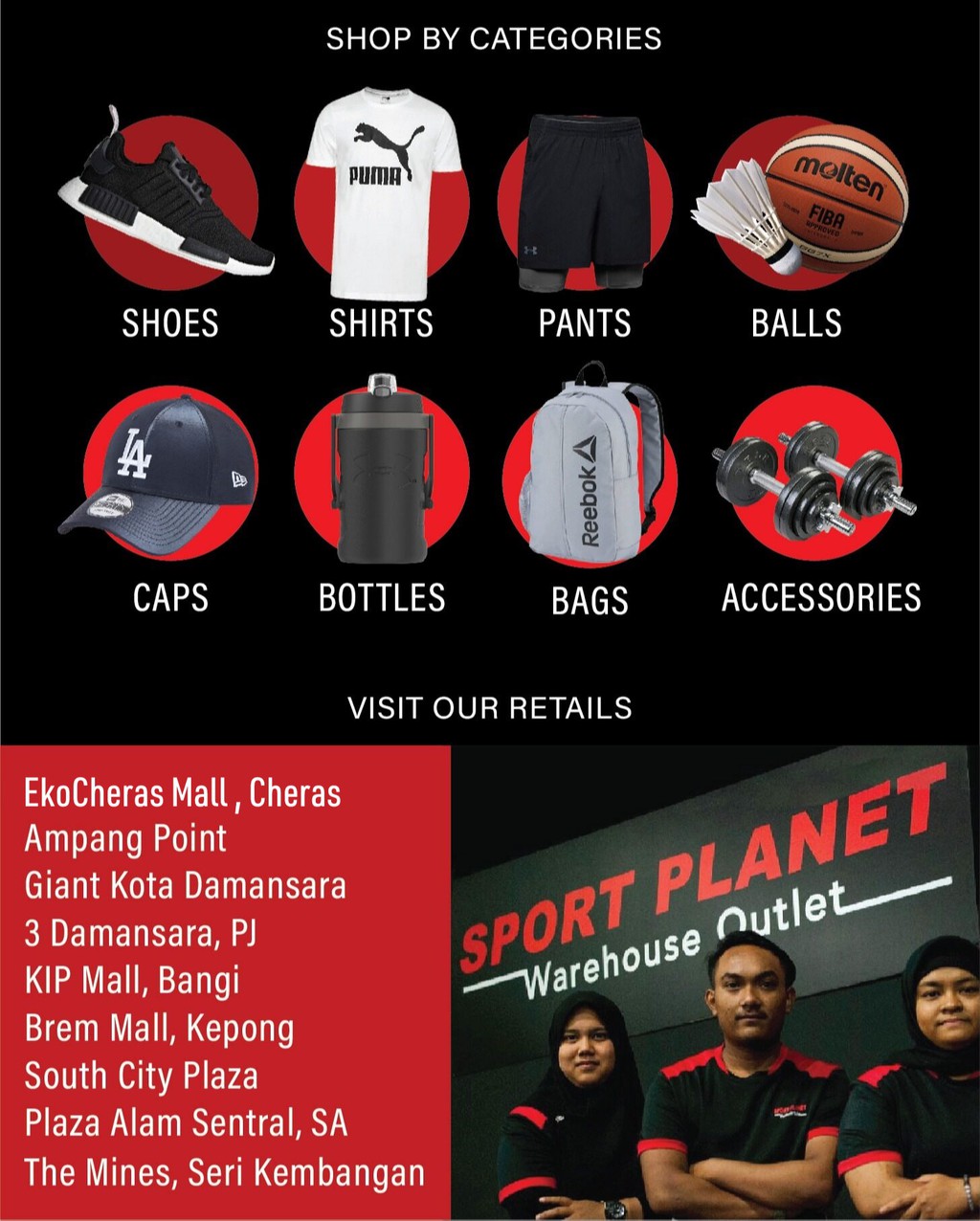 Sport Planet Warehouse Outlet Online, August 2022 | Shopee Malaysia