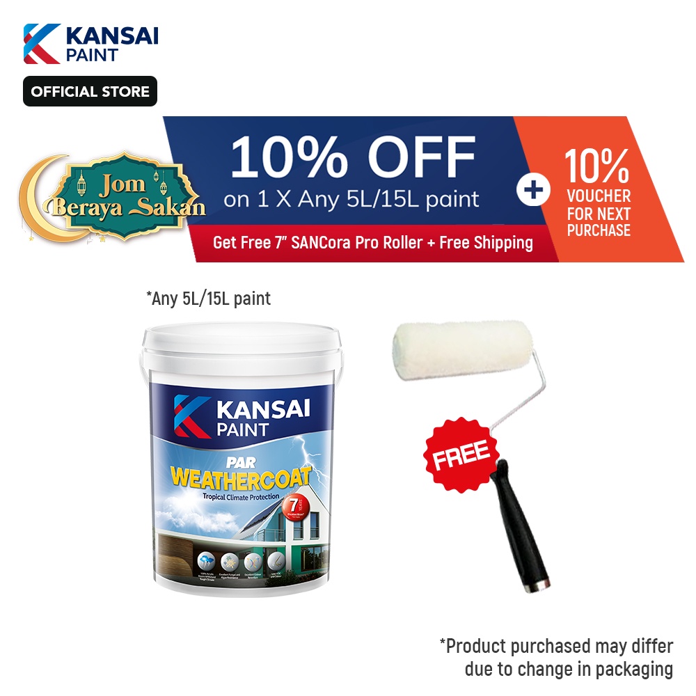 Kansai Paint PAR Weathercoat 5L/15L (for exterior) | Shopee Malaysia