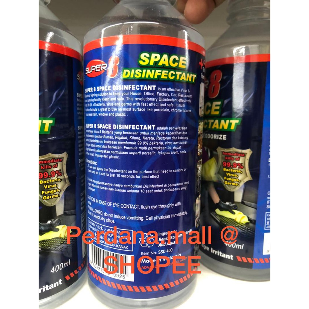 SPACE Antibacterial Spray Disinfectant Disinfection mist Pembasmi kuman ...