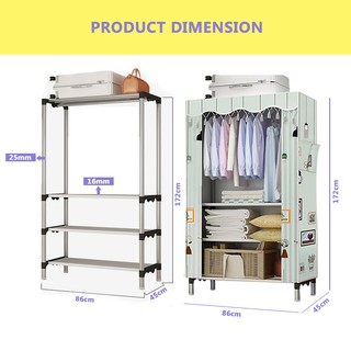 Innohut Modern Cabinet Wardrobe With Pelmet Closet Clothes storage ...