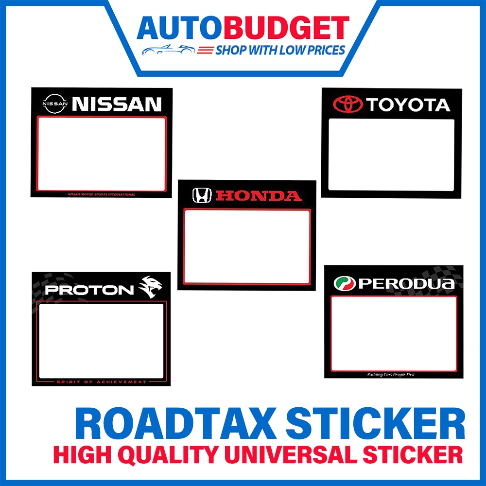 Car Roadtax Sticker High Quality Proton Perodua Toyota Honda Nissan ...