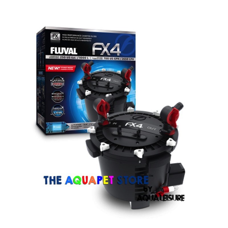 A214 FLUVAL FX4 HIGH PERFORMANCE CANISTER FILTER UP TO 250 US GAL(1000L ...