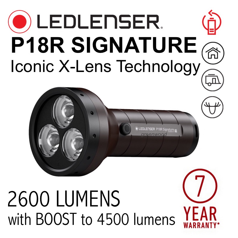 P18R Signature LEDLENSER RECHARGEABLE Flashlight - 2600 Lumens with ...