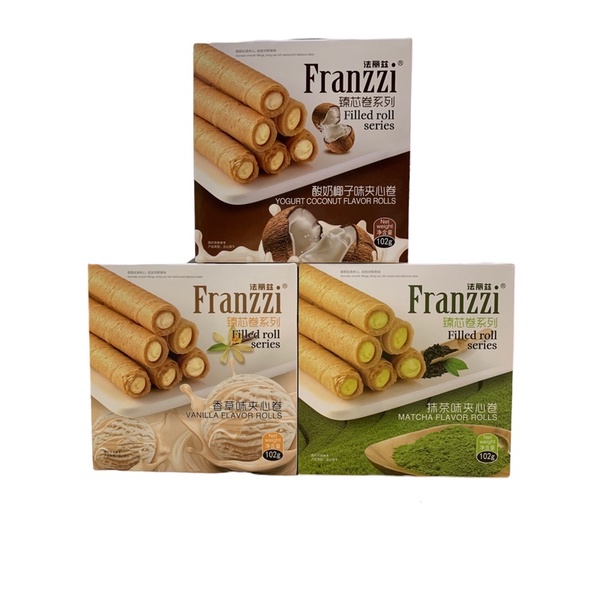 FRANZZI ROLLS - MATCHA/VANILLA/ YOGURT COCONUT 102G | Shopee Malaysia