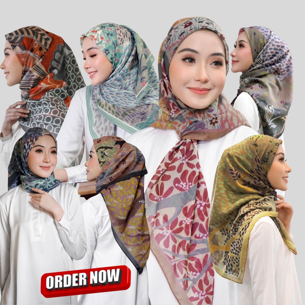 ZEFIKS TUDUNG BAWAL BERCORAK MATERIAL COTTON VOILE BERKUALITI | Shopee ...