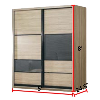 (INSTALLATION) 5FT X 8FT Height Custom Made Sliding Wardrobe/ Melamine ...