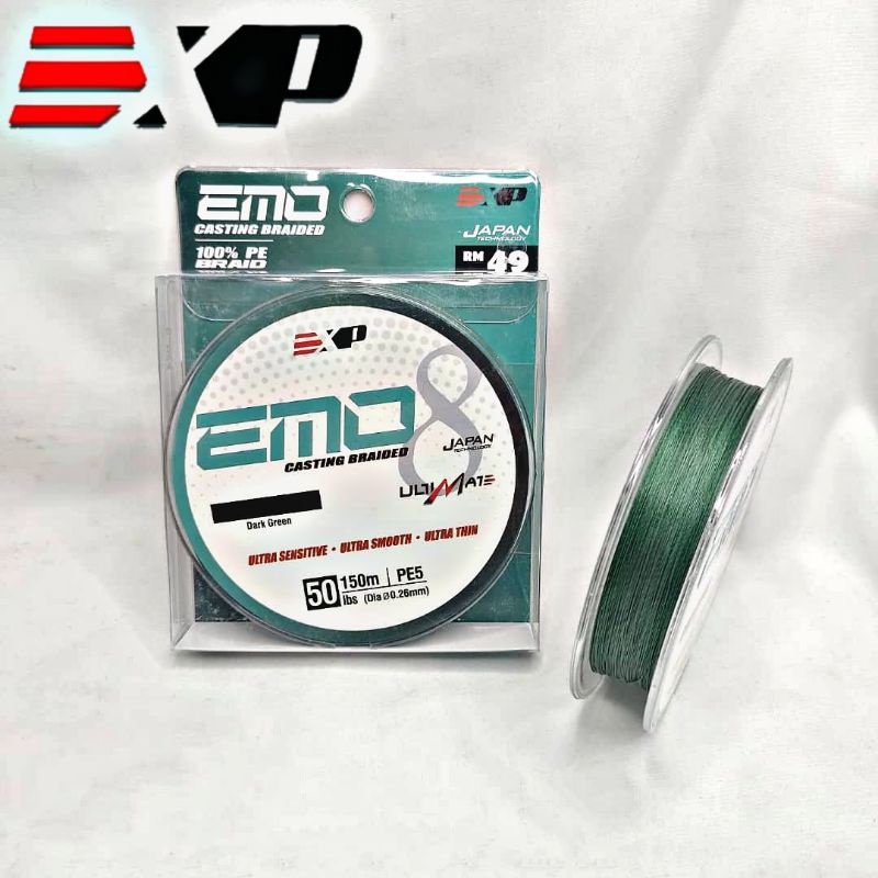 EXP EMO 8X CASTING BRAIDED LINE (300M) & (150M) | Shopee Malaysia