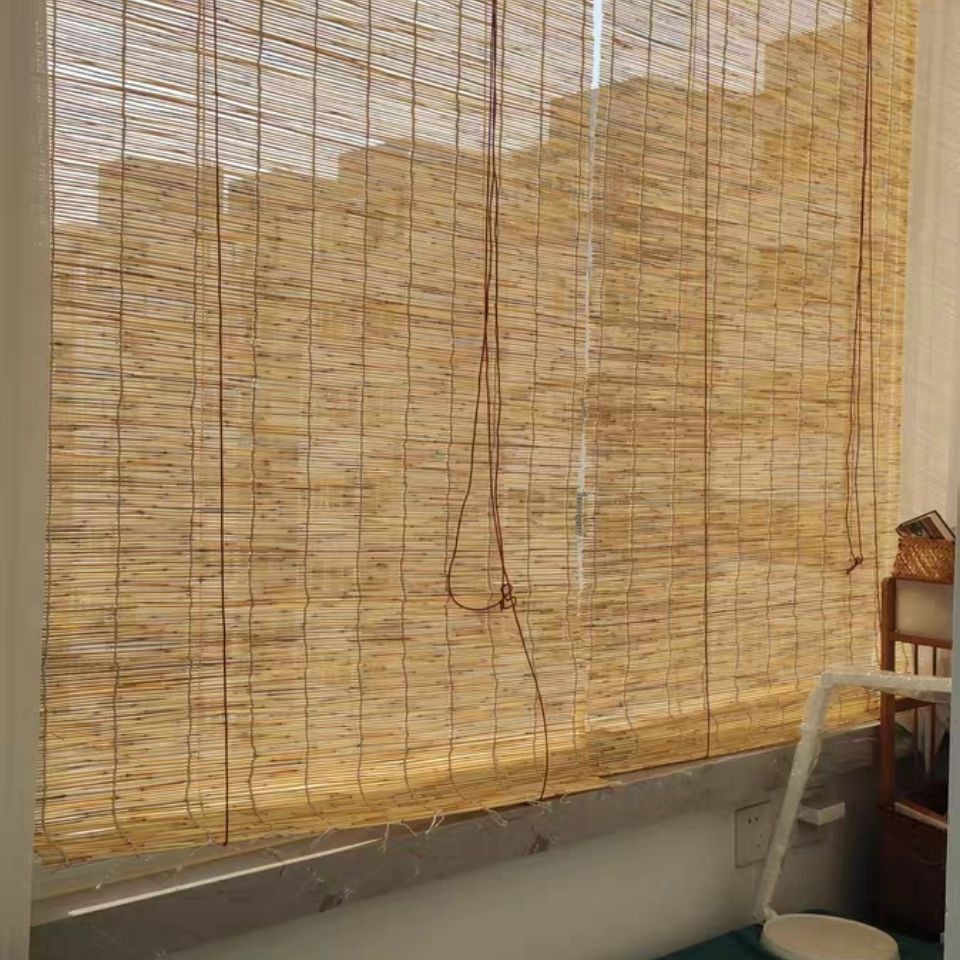Reed Straw Bamboo Blind Door Curtain Windproof Sunscreen ☀ Bidai ...