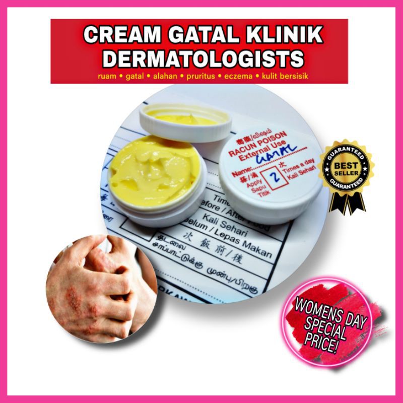 Krim Gatal Klinik Eczema Cream Antifungal Antibacterial Itchy Cream