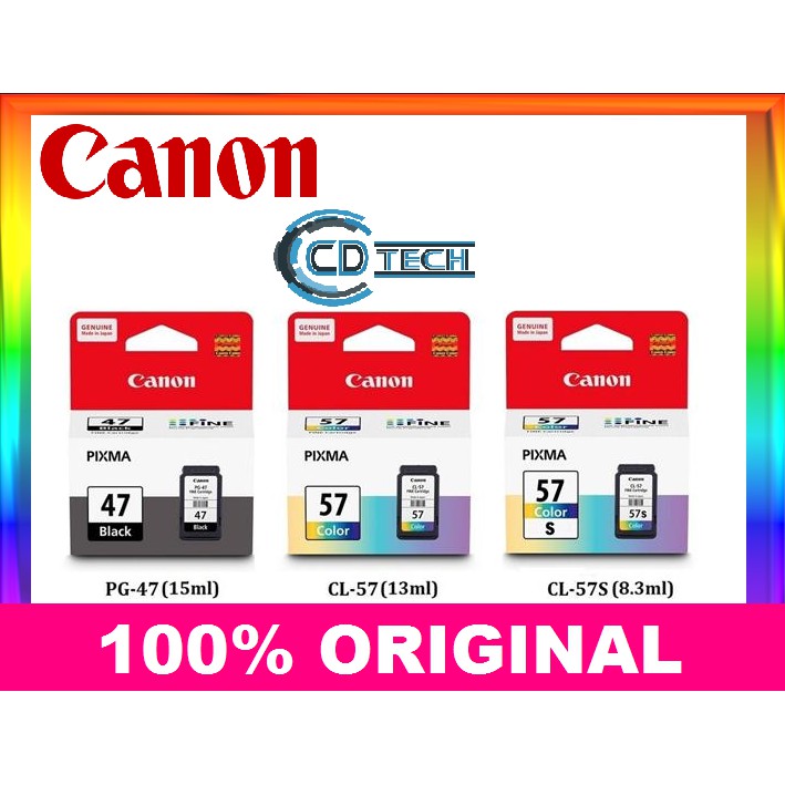 Canon PG-47 Black/ CL-57 Color,colour / CL-57S Color/ PG47 /CL57 /CL57S ...