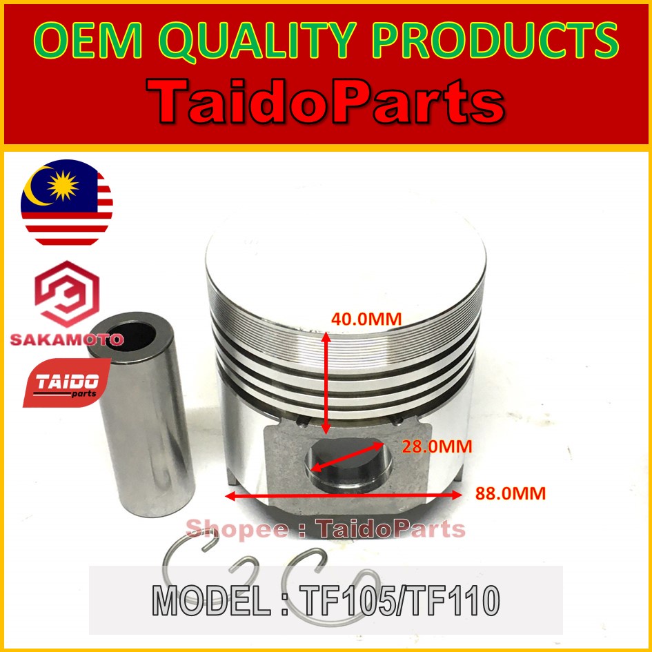Yanmar TF75 TF80 TF85 TF90 TF105 TF110 TF115 TF120 engine piston with pin | Shopee Malaysia