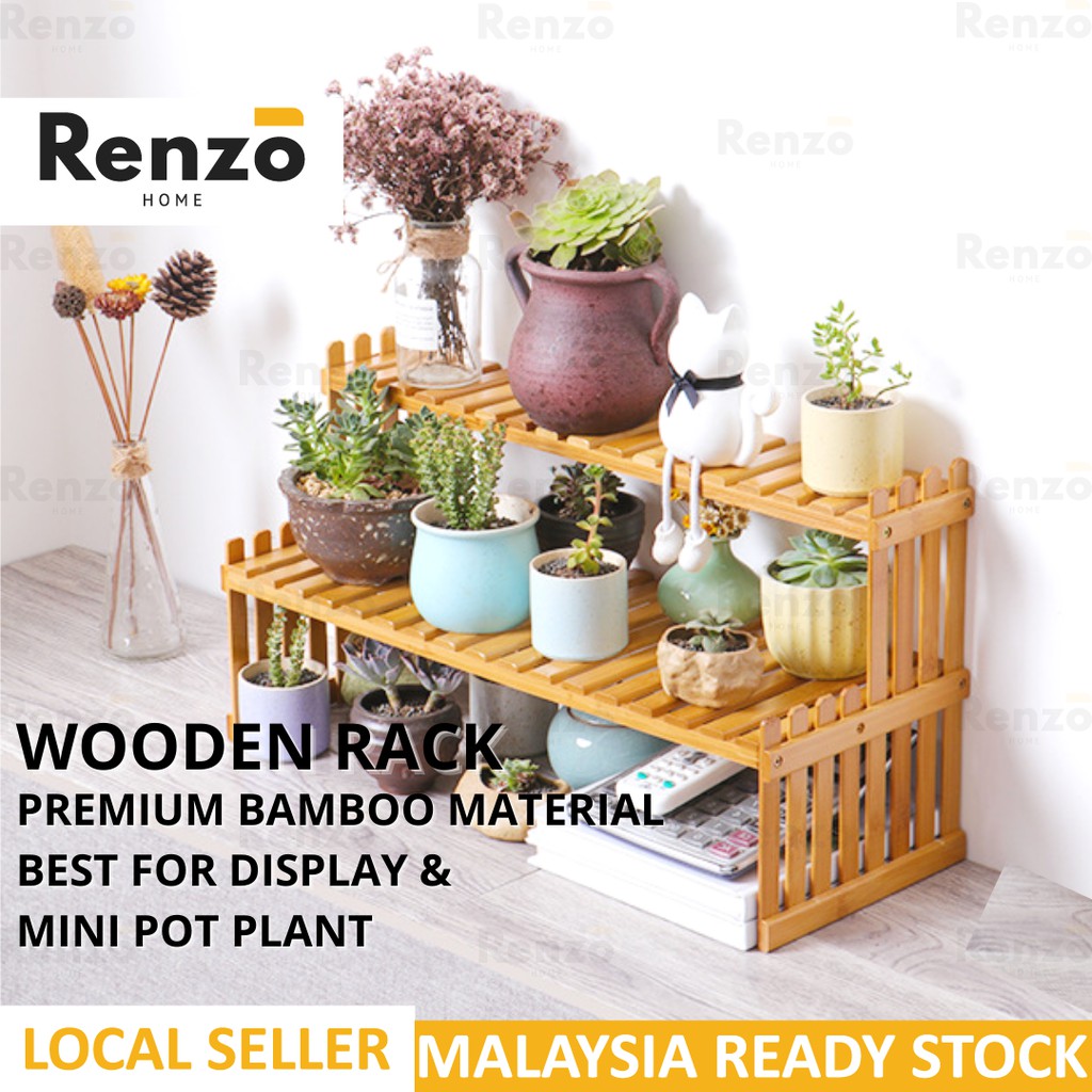 Rak Pasu Bertingkat Rak Pokok Bunga Rak Hiasan Office Desk Display ...