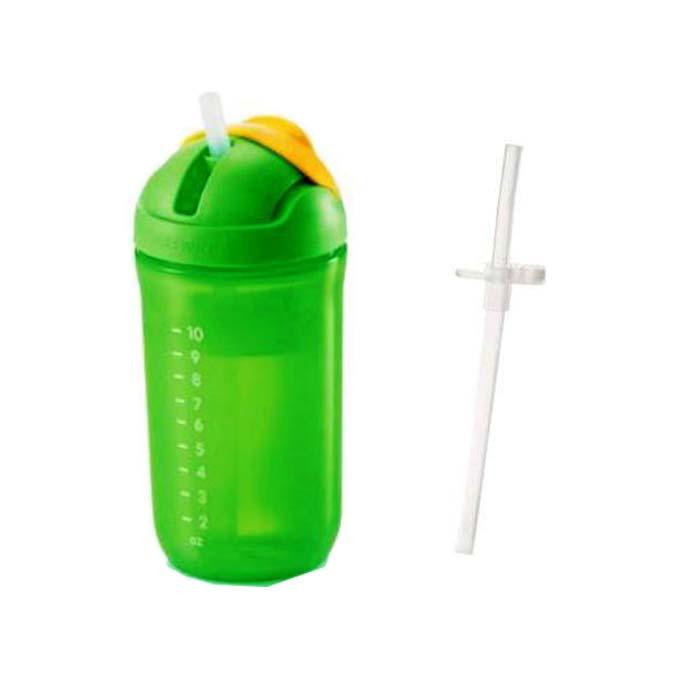 TUPPERWARE TWINKLE GREEN STRAW TUMBLER 350ML WITH PURCHASE EXTRA STRAW ...