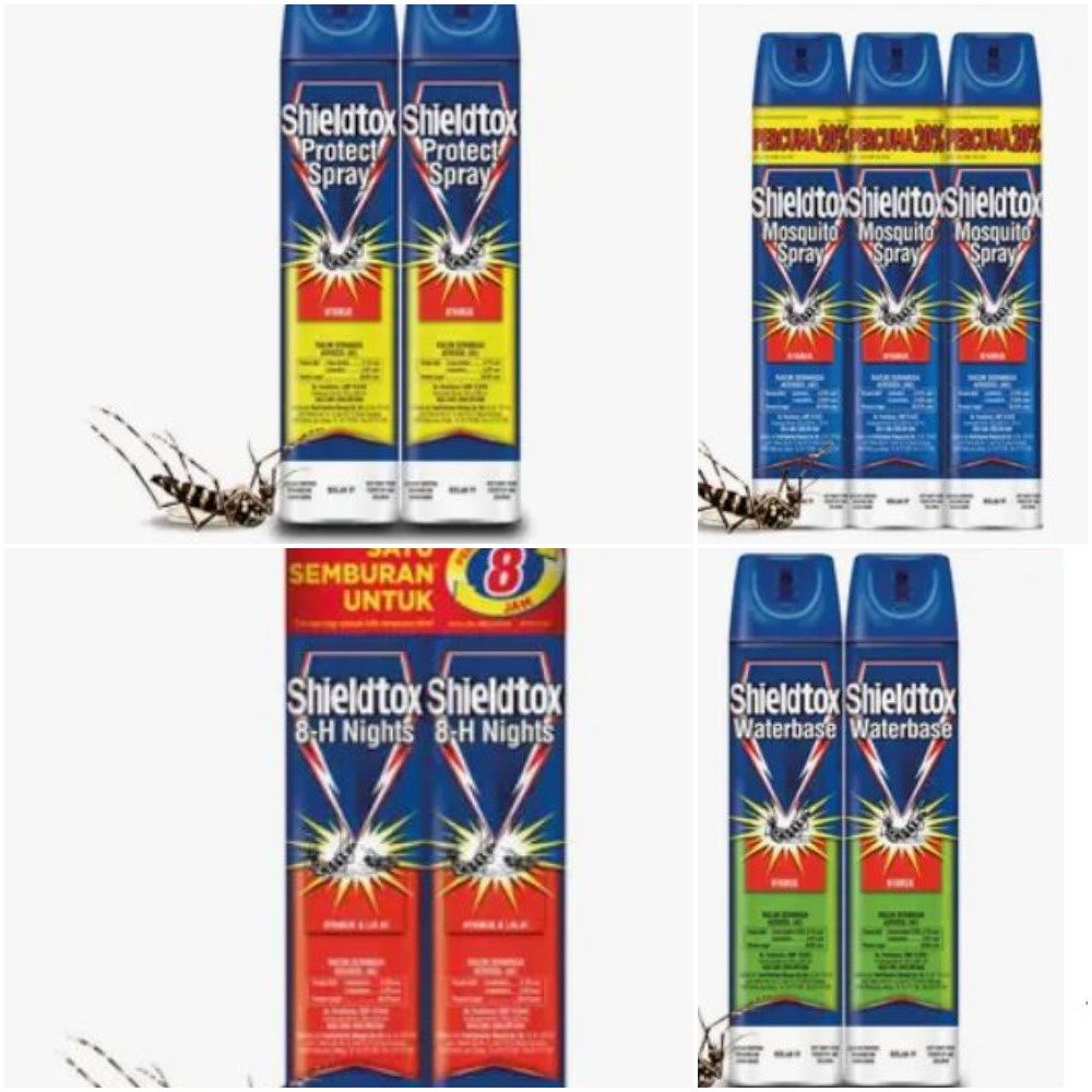 ( READY STOCK ) SHIELDTOX MOSQUITO SPRAY AEROSOL TRIPLE VALUE Set 3 x ...