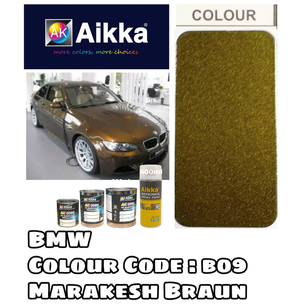 AIKKA BMW B09 MARAKESH BRAUN / Automotive Paint Basecoat/ Car & Motor ...