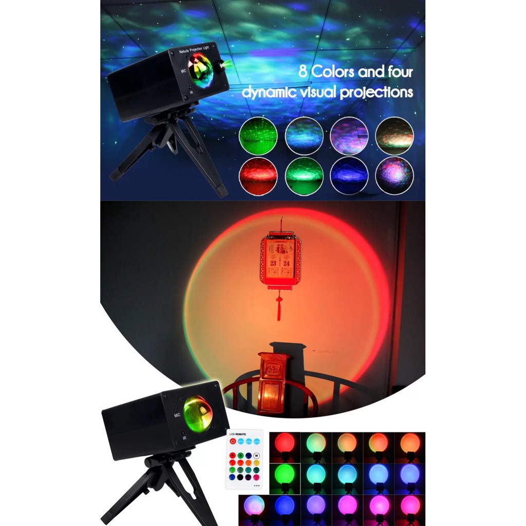 Rainbow LED Galaxy Sunset Lamp Red Projector Led Night Light Sun ...