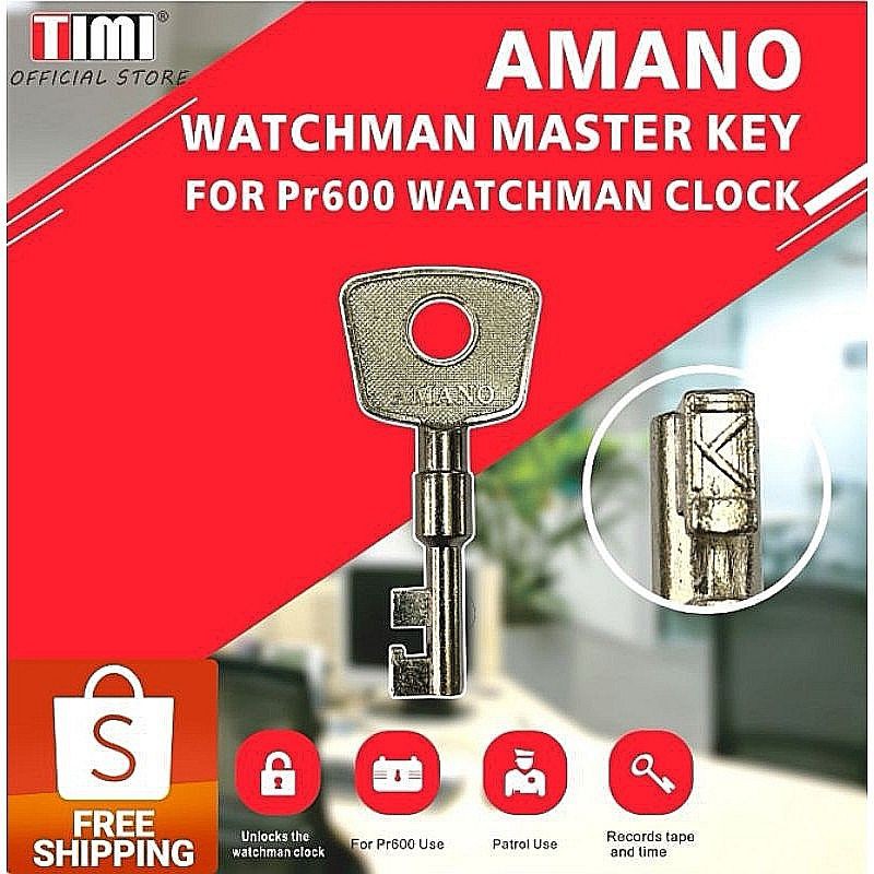 Amano Master Key | Kunci Amano K Key For PR600 Watchman Clock | Shopee ...