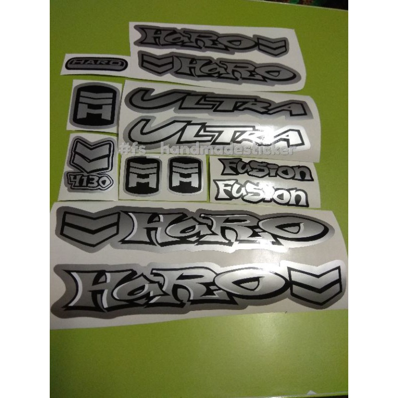 Haro Bikes Ultra Sticker Set Silver black [ Old School Bmx Haro Ultra ...