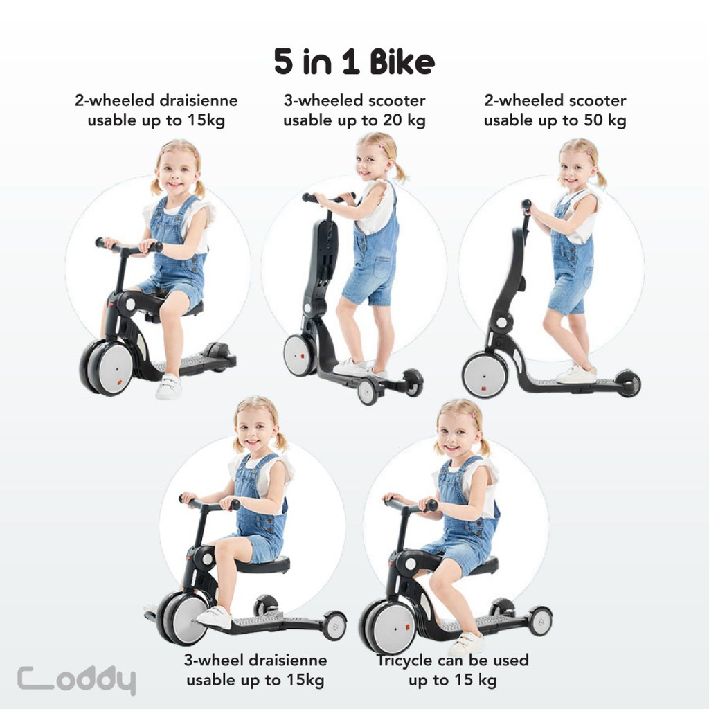 Coby Coddy - 5 In 1 Bike Scooter 2 to 8 Years | Shopee Malaysia