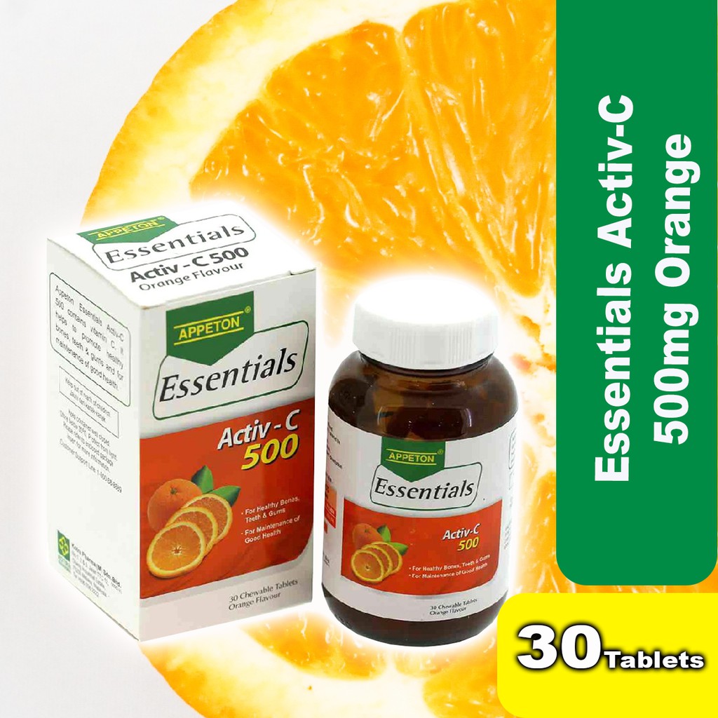 Appeton Essentials Activ-C 500MG Orange (30's Chewable) | Shopee Malaysia