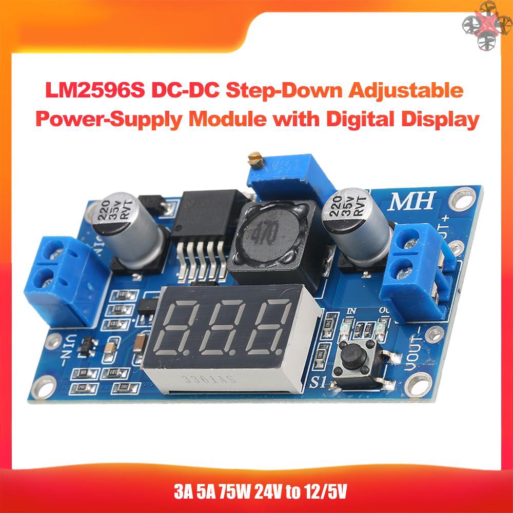 Top lm2596s dc-dc step-down adjustable power-supply module lm2596 voltage regulator with digital ...