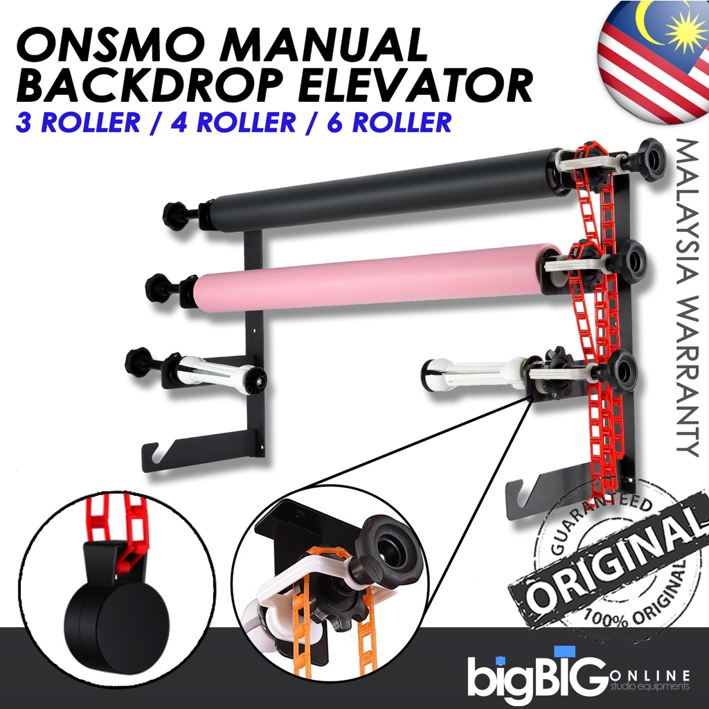 Onsmo 3 Roller / 4 Roller / 6 Roller Manual Backdrop Elevator Chain ...