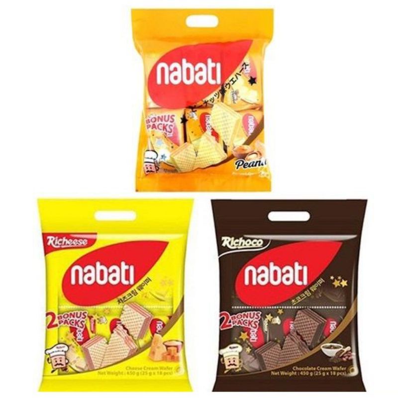 Nabati Wafer 360g Family Pack - Chocolate / Cheese / Peanut | Shopee ...
