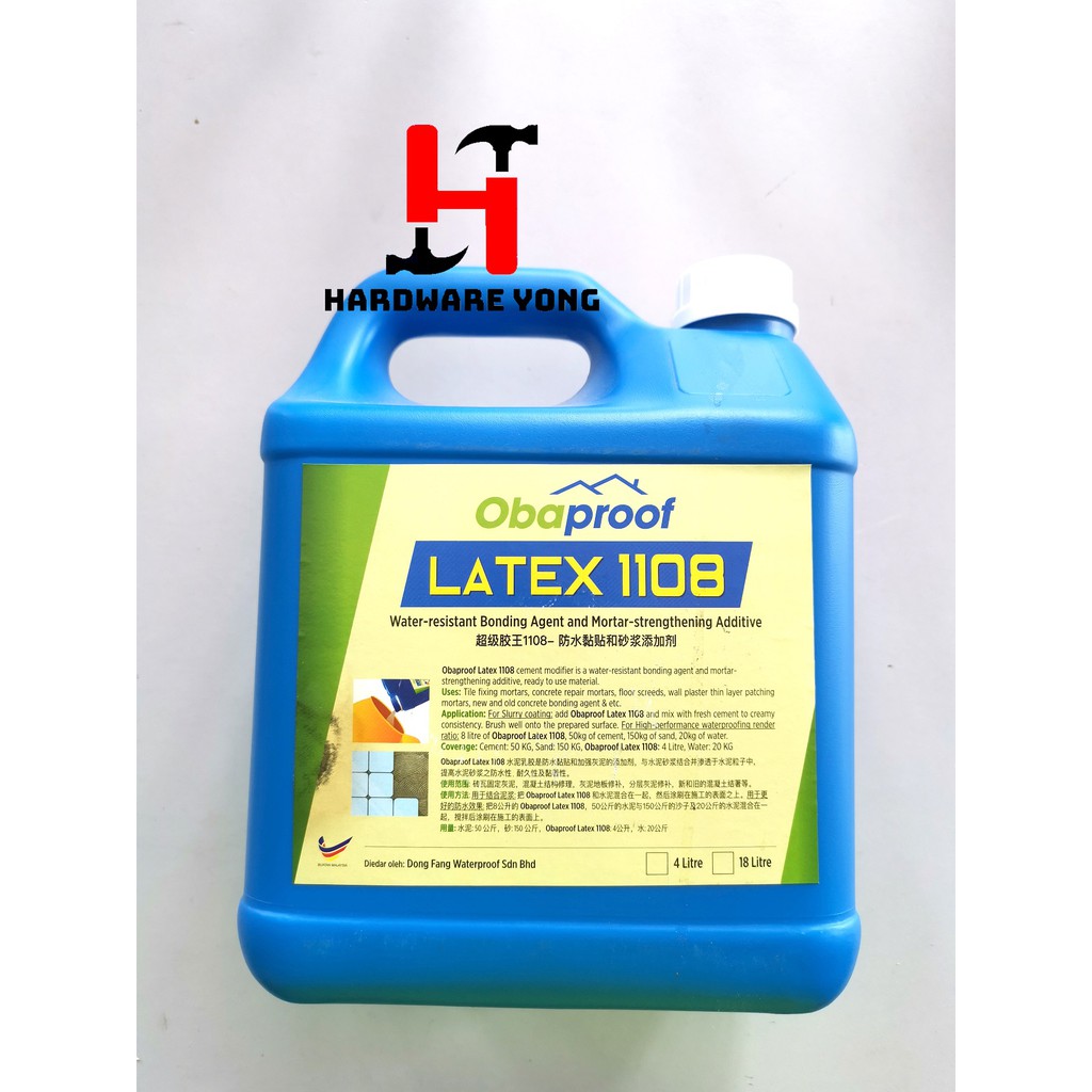 OBAPROOF LATEX 1108 SUSU TILE SUSU MOSAIC SUSU SIMEN 4L | Shopee Malaysia