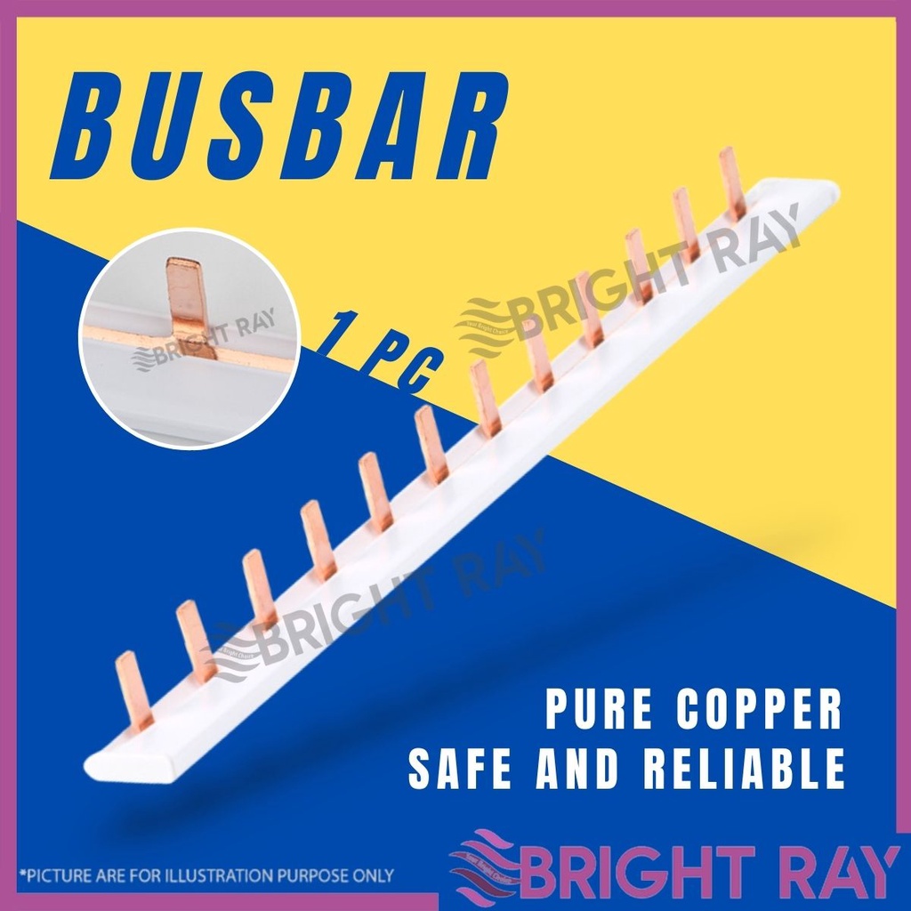 (1PC) 1 Pole Full Copper PVC Insulated Mcb Bar/Mcb Busbar Single Phase ...