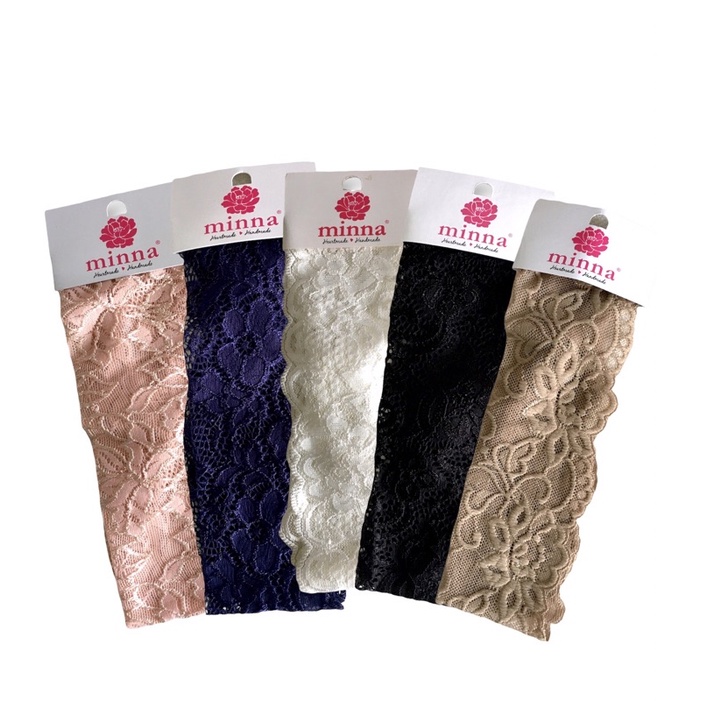 Inner lace / anak tudung lace / half inner scarf by Minna | Shopee Malaysia