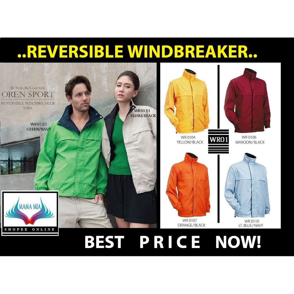 REVERSIBLE Windbreaker ~ OREN SPORT - WR01 | Shopee Malaysia